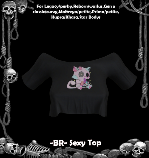 Second Life Marketplace - -BR- Sexy top zombie cat /Legacy/perky,Reborn ...