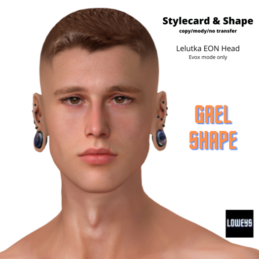 Second Life Marketplace - [Loweys] GAEL SHAPE - EON HEAD EVOX