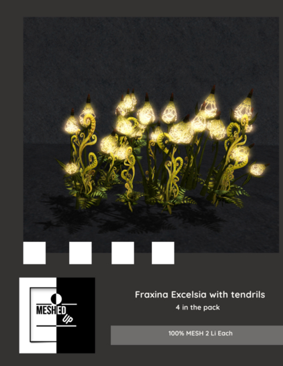Second Life Marketplace - MeshedUp: Fraxina Excelsia with tendrils Pack
