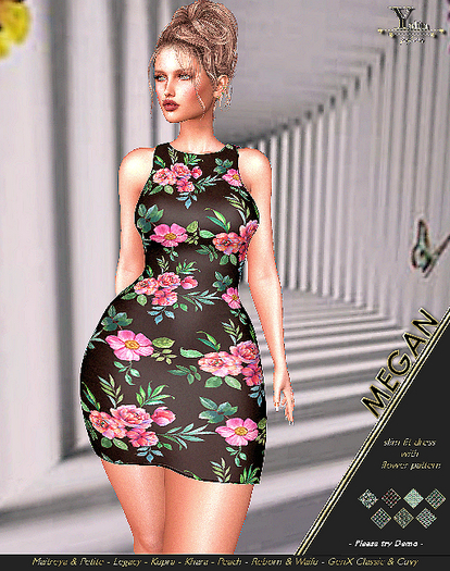 Second Life Marketplace - Yalin Fashion MEGAN Flower DEMO