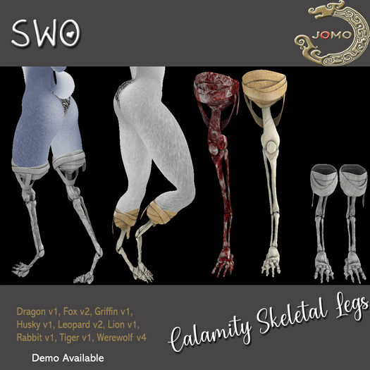 Second Life Marketplace - SWO Calamity Skeleton Legs for Jomo Avatar ...