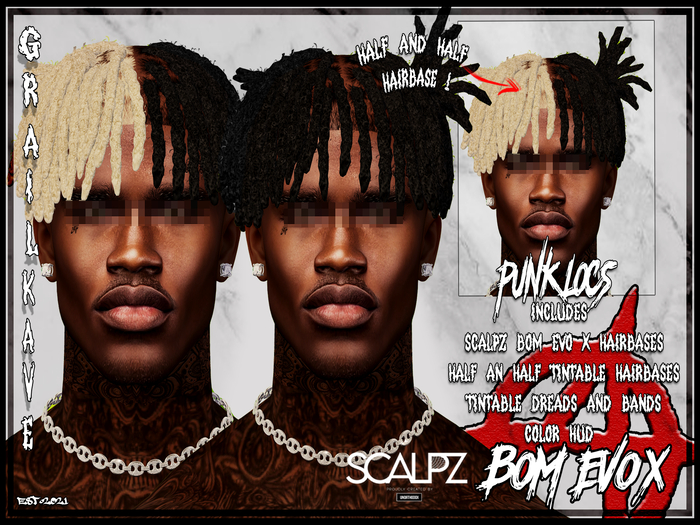Second Life Marketplace - [GK] PUNK LOCS [ADD ME]