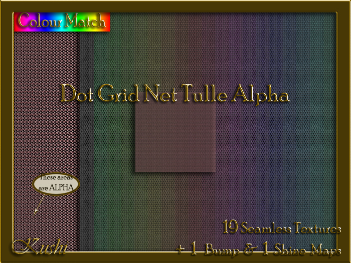 Second Life Marketplace - Dot Grid Net Tulle Alpha Solid Seamless ...