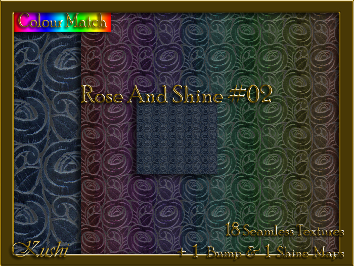 Second Life Marketplace - Rose And Shine #02 Seamless Texture Pack