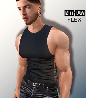 Second Life Marketplace - Brutal Shifted Breathable Tank Black - Kario Flex
