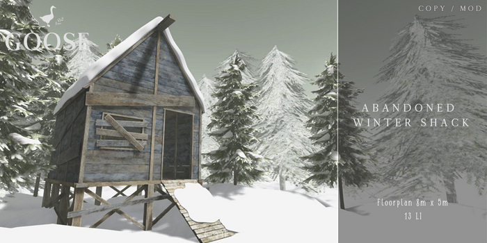 Second Life Marketplace - GOOSE - Abandoned winter shack