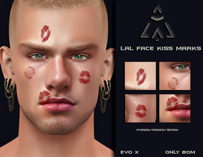 Second Life Marketplace - LAL-FACE KISS MARKS LEL EVO X BOM ONLY