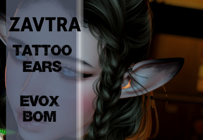 Second Life Marketplace - ZaVtra Tattoo ears / 01