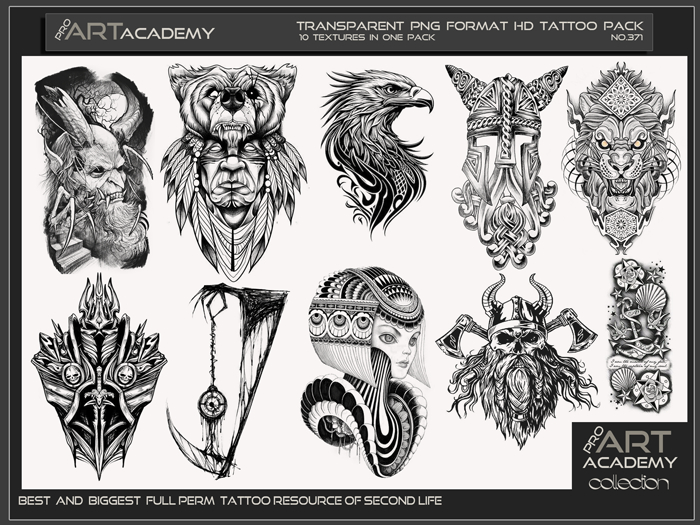 Second Life Marketplace - @PAA - Tattoo Texture Pack 371