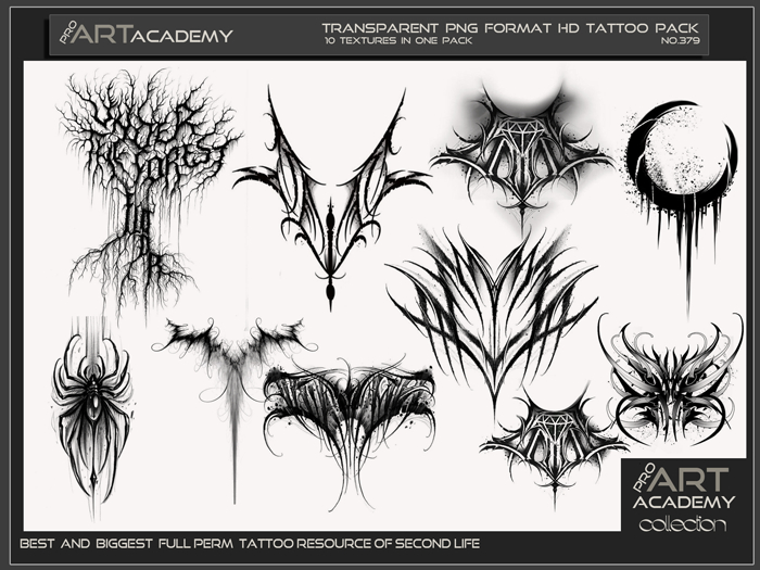 Second Life Marketplace - @PAA - Tattoo Texture Pack 379