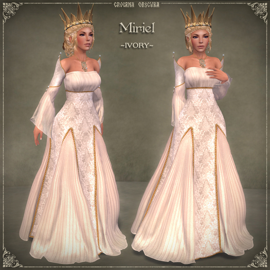 Second Life Marketplace - Miriel Gown * IVORY * by Caverna Obscura