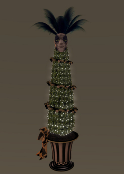 Second Life Marketplace - Song's Harlequin Feather top Lighted Topiary ...