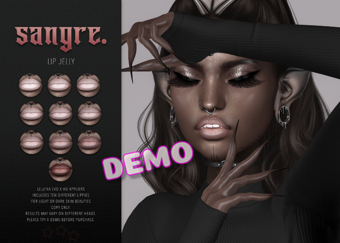 Second Life Marketplace - {sangre.} Lip Jelly DEMO