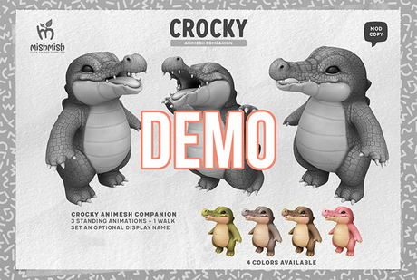 Second Life Marketplace - MishMish - Crocky Companion DEMO