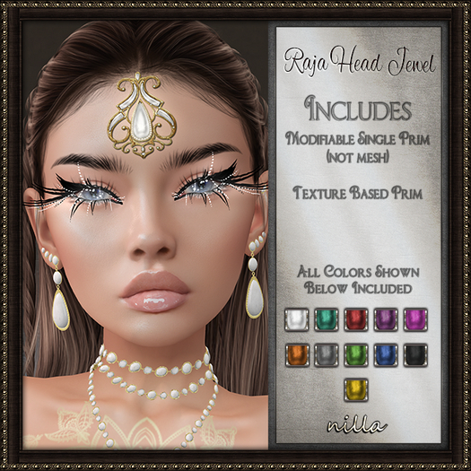 Second Life Marketplace - .:nila:. - Raja Head Jewel