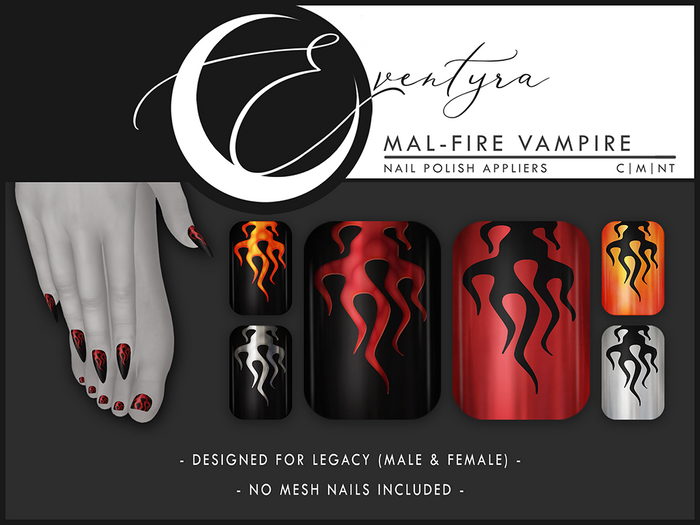 Second Life Marketplace - Eventyra - Legacy Nail HUD - Mal-Fire Vampire
