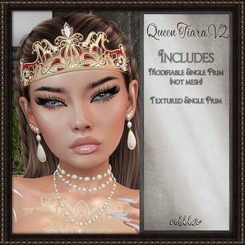Second Life Marketplace - .:nilla:. - Queen Tiara V2