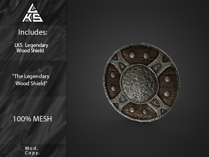 Second Life Marketplace - LKS legendary wood shield