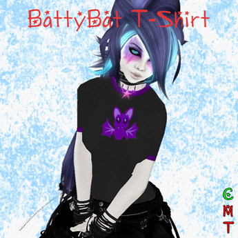Second Life Marketplace - Inverted Moon - BattyBat T-Shirt