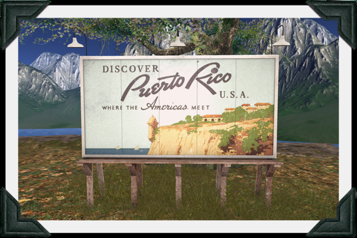 Second Life Marketplace - floorplan. tourist billboard / puerto rico [box]