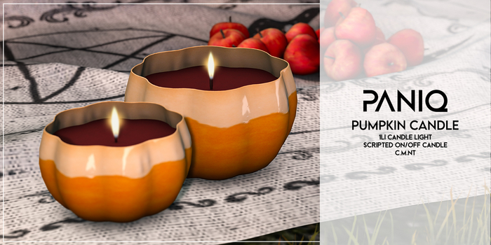 Second Life Marketplace - PANIQ - Pumpkin Candle