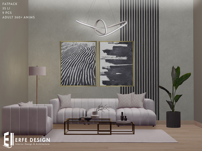 Second Life Marketplace - Swann Livingroom Fatpack 35 LI [Erfe Design] PACK