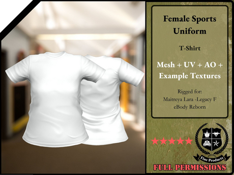 Second Life Marketplace - FP Full Perm - DEMO Female Sports Set Uniform