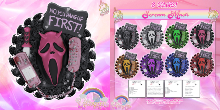 Second Life Marketplace - #UNIVERSA - Scream Mask - ORANGE