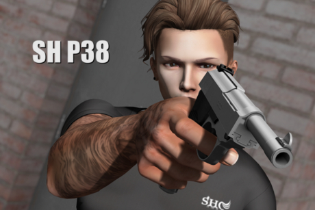 Second Life Marketplace - SH RP Prop Gun - P38 (Female Version)