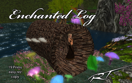 Second Life Marketplace - Hollow enchanted log with sit