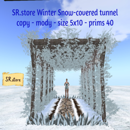 Second Life Marketplace - SR.store Winter Snow-covered tunnel