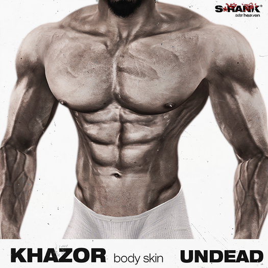 Second Life Marketplace - S-RANK "KHAZOR" BODY SKIN / UNDEAD TONE