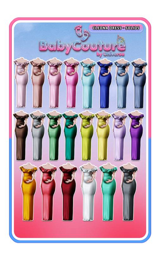 Second Life Marketplace - #BABYCOUTURE - Cleona Dress - Solids Pack ...