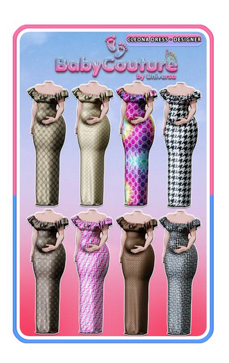 Second Life Marketplace - #BABYCOUTURE - Cleona Dress - Designer Pack ...