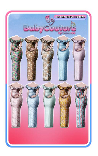 Second Life Marketplace - #BABYCOUTURE - Cleona Dress - Floral Pack ...
