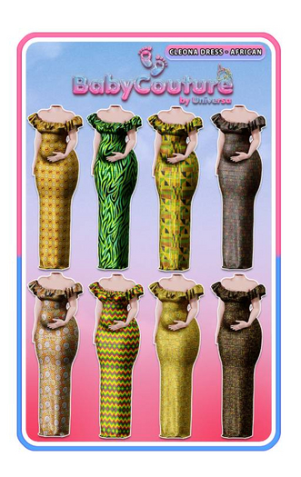 Second Life Marketplace - #BABYCOUTURE - Cleona Dress - African Pack ...