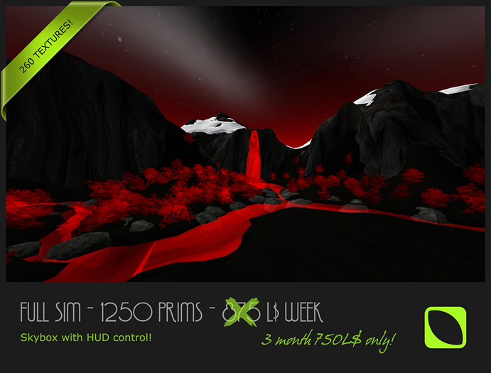 Second Life Marketplace - Full SIM Skybox - 750L$ / 1250P - Texture HUD ...
