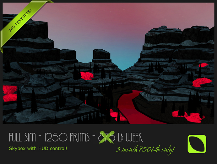 Second Life Marketplace - Full SIM Skybox - 750L$ / 1250P - Texture HUD ...