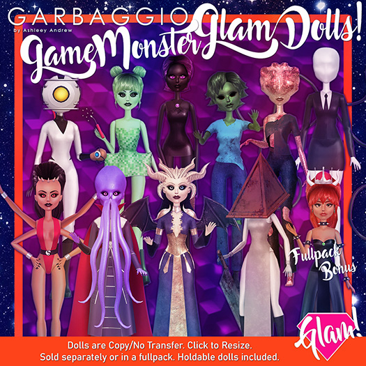 Second Life Marketplace - Garbaggio // Game Monster Glam Dolls - Fullpack