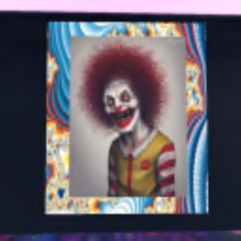 Second Life Marketplace - evil ronald mc donald art with frame