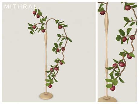 Second Life Marketplace - Mithral * Apple Tree Branch Floor Vase (Light ...