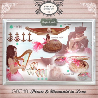 Second Life Marketplace - i { DH } Gacha! Mermaid Shell *Rose* RARE