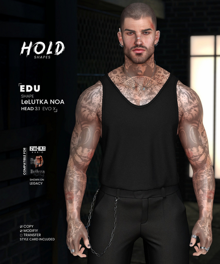 Second Life Marketplace - HOLD SHAPES - Edu - Shape LeLUTKA Noa 3.1 ...
