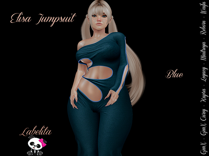 Second Life Marketplace Labelita Elisa Jumpsuit Blue 9601