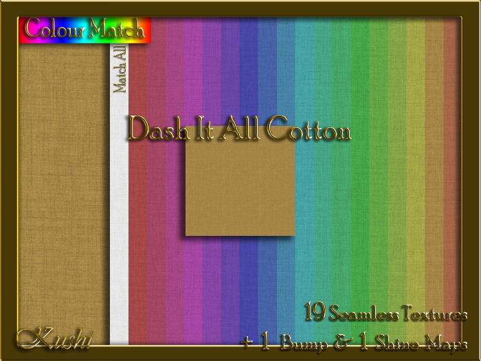 Second Life Marketplace - Dash It All Cotton Solid Seamless Texture Pack