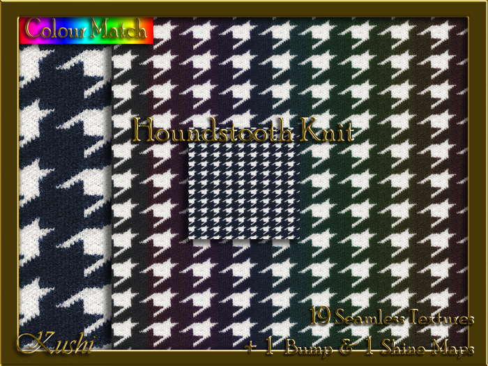 Second Life Marketplace - Houndstooth Knit Seamless Texture Pack
