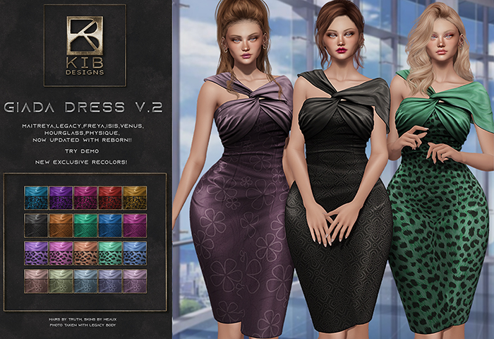 Second Life Marketplace - KiB Designs - Giada Dress *Updated FATPACK
