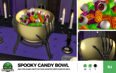 Second Life Marketplace - MadPea Spooky Candy Bowl