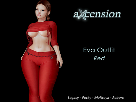 Second Life Marketplace - aX: Eva Outfit Red