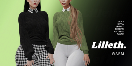 Second Life Marketplace - Lilleth. WARM Sweater Plain Reborn